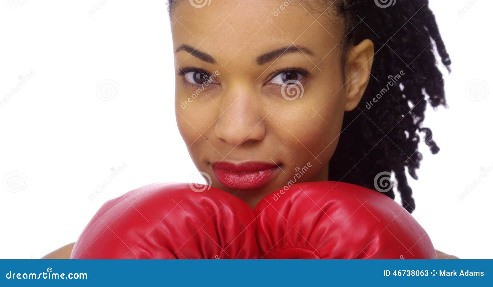 Healthy black woman boxer stock image. Image of female - 46738063