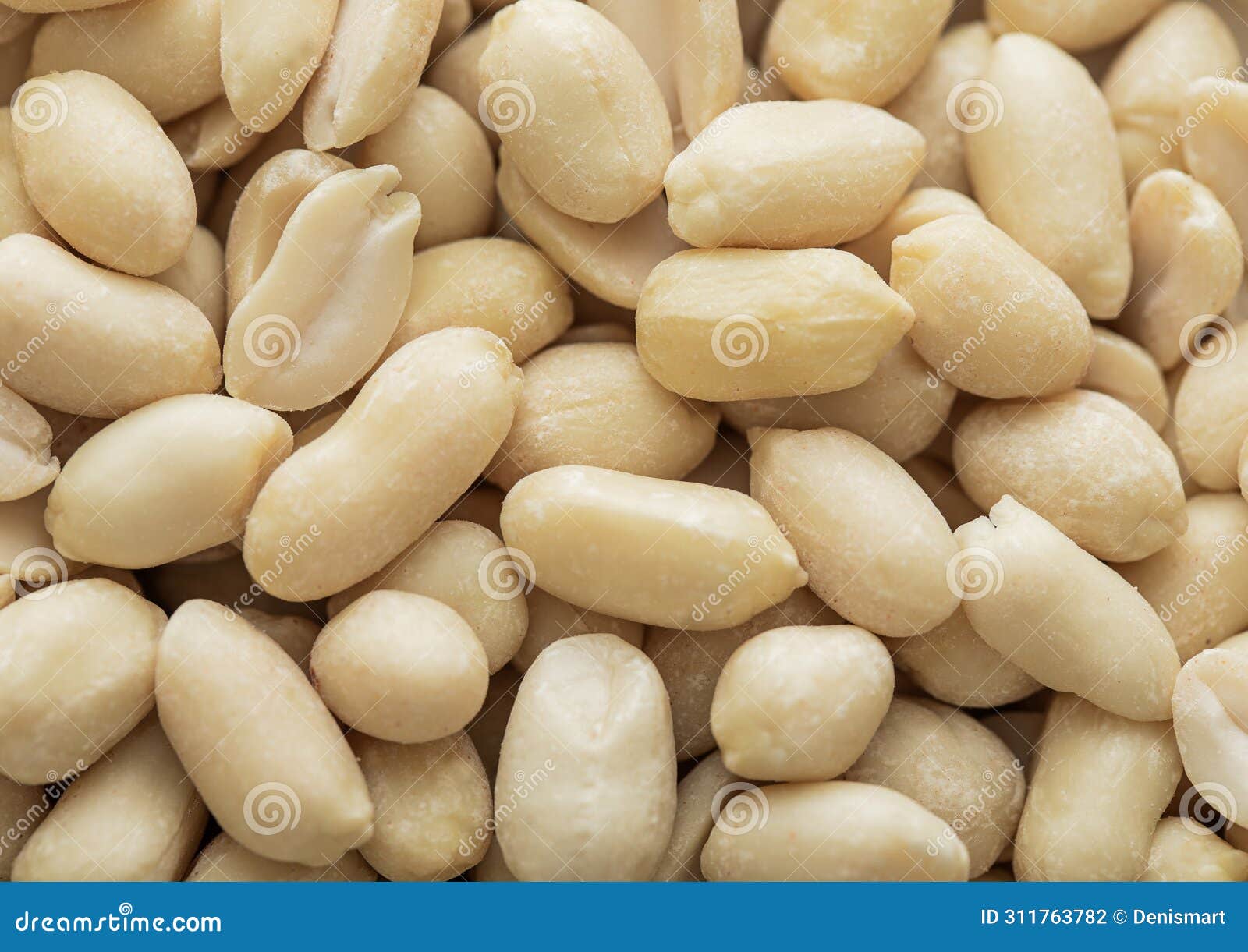 Healthy Blanched Peanut Nuts Top View Macro Background.Top View Stock ...
