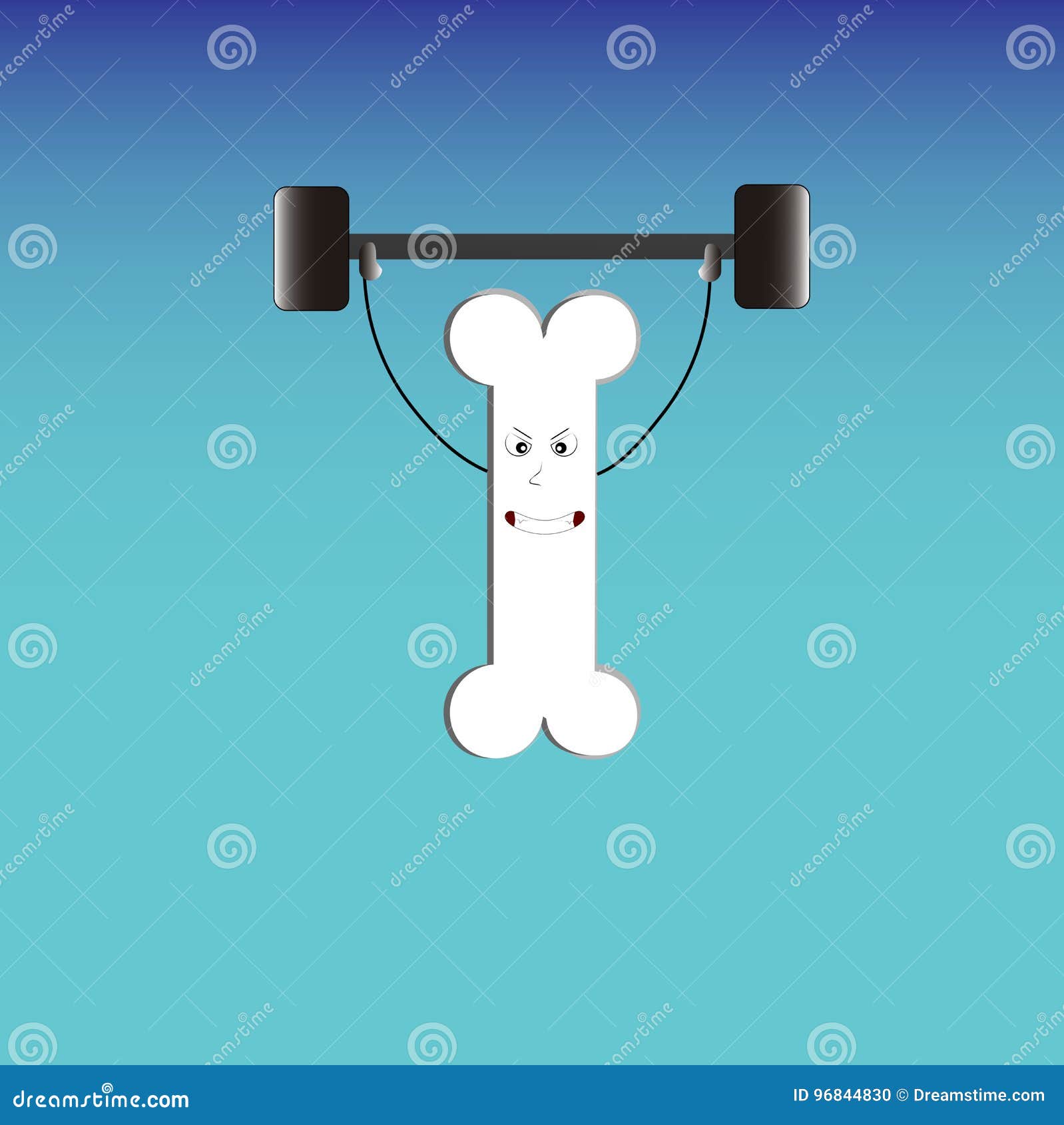 Healthy Bone Doing Exercise Stock Illustration - Illustration of ...