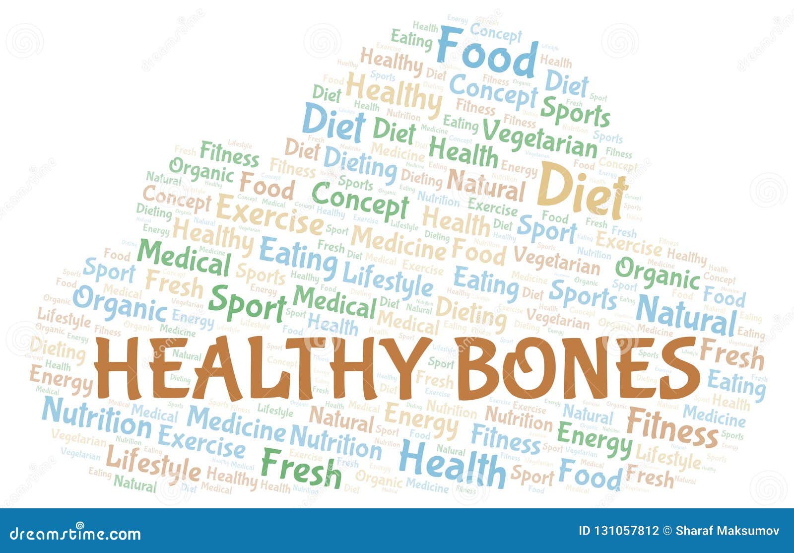 Healthy Bones. Calcium Potassium Magnesium And Vitamin D Float Out Of ...