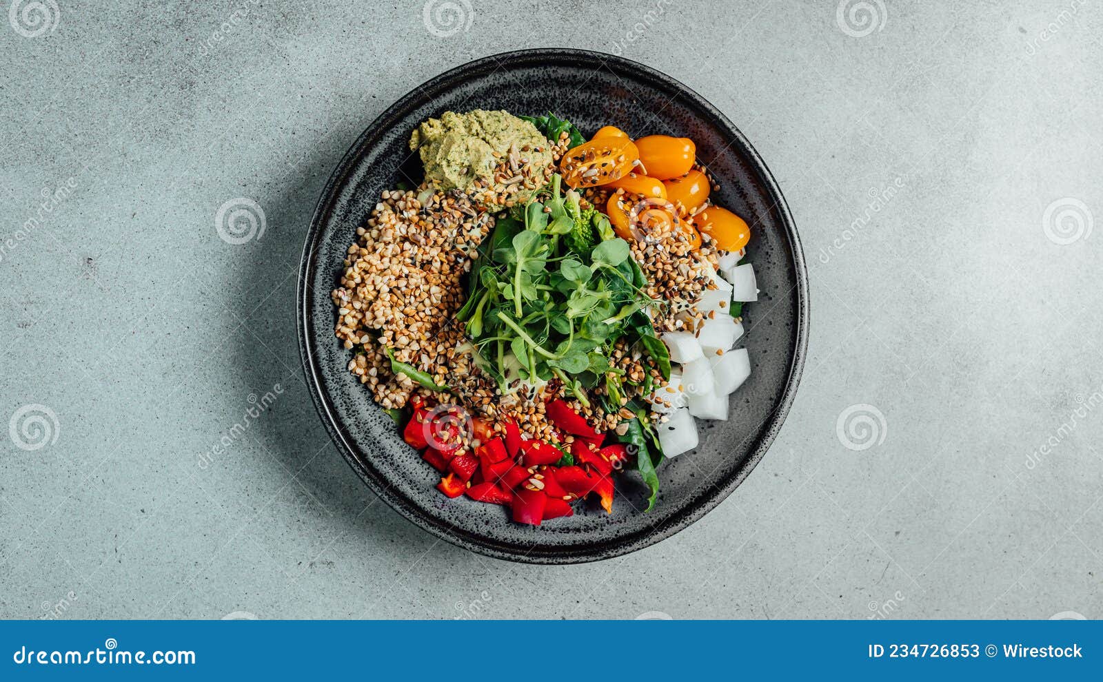 Healthy Bowl Lunch with Plenty of Ingredients.Good for Menu Stock Image ...