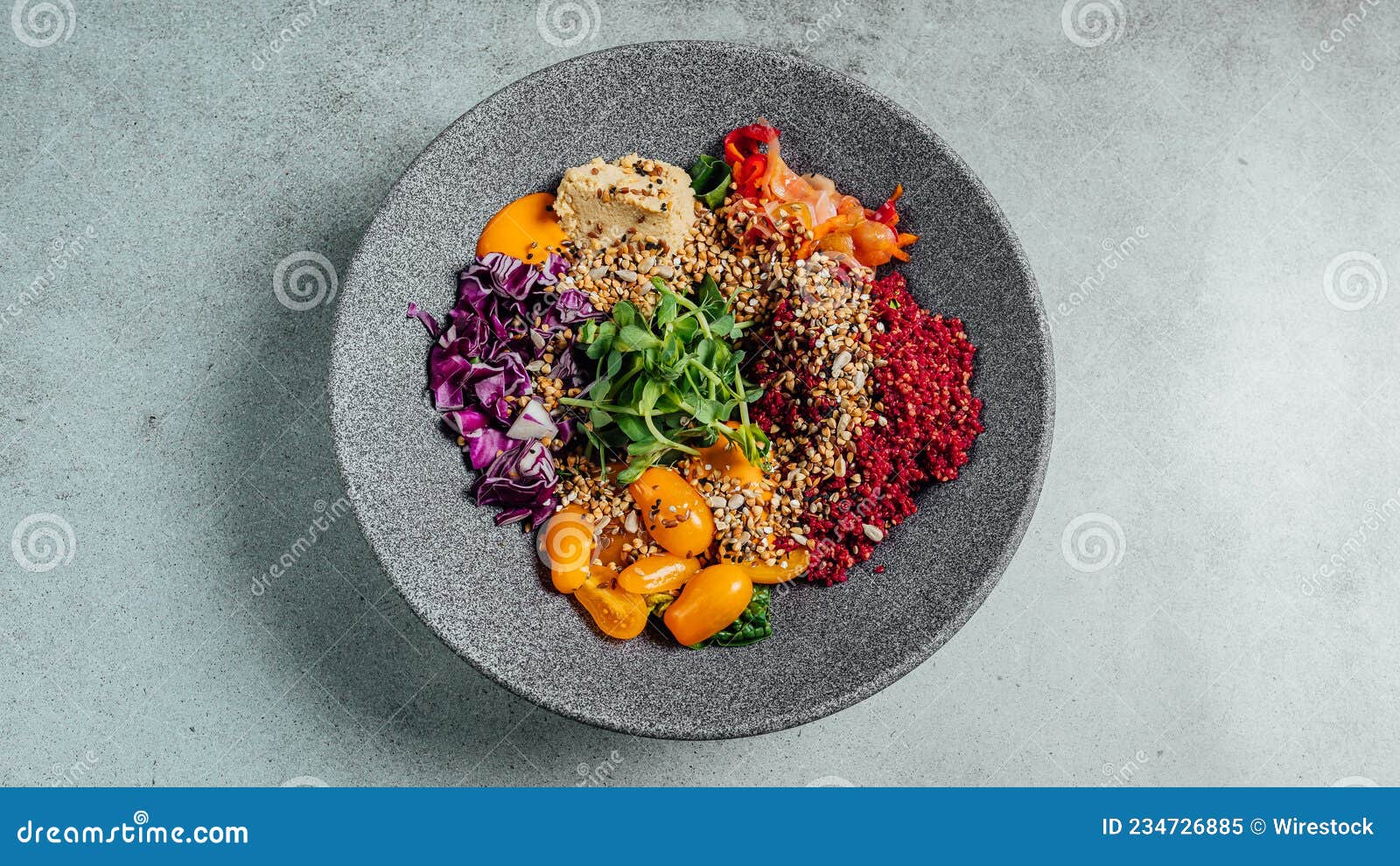 Bowl Lunch with Plenty of Ingredients.Good for Menu Stock Image - Image ...