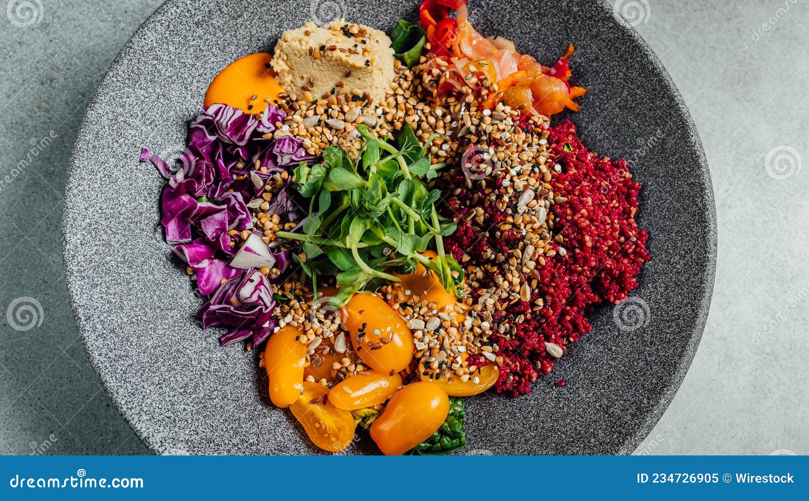 Healthy Bowl Lunch with Plenty of Ingredients.Good for Menu Stock Image ...