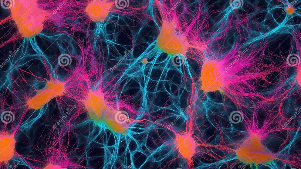 Healthy Brain Tissue, Showcasing the Complex Network Stock Photo ...