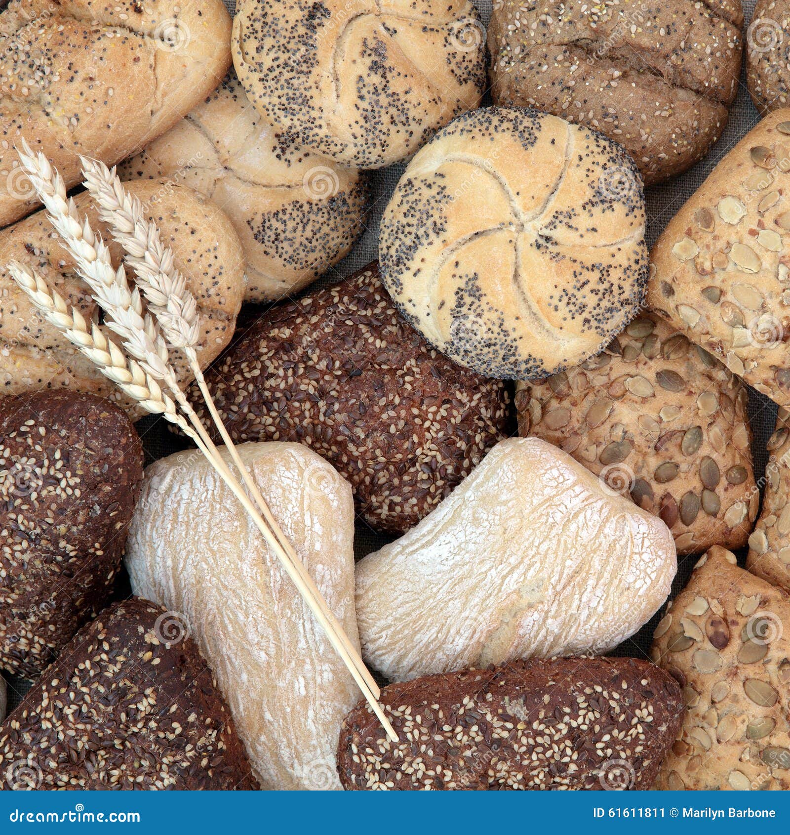 Healthy Bread Roll Selection Stock Image - Image of food, choice: 61611811