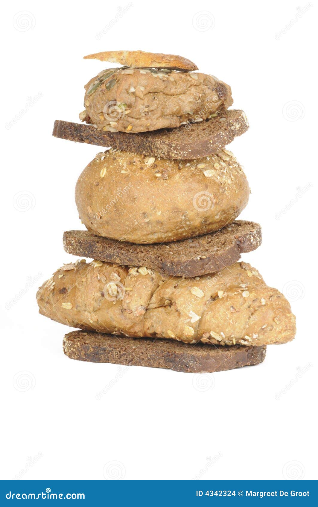 Healthy bread stack stock photo. Image of seeds, slice - 4342324