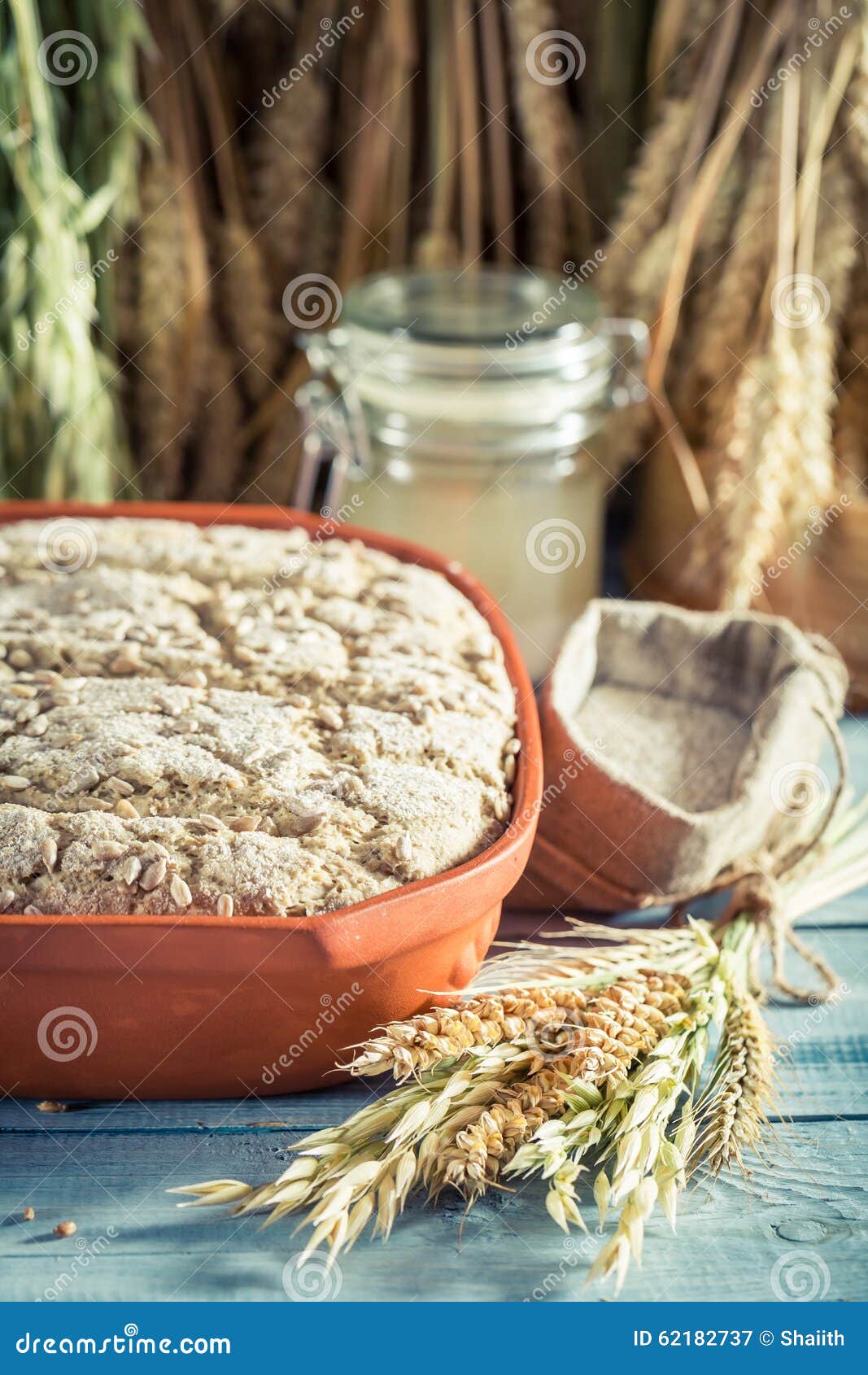 Healthy Bread with Whole Grains Stock Image - Image of baking, bakery ...