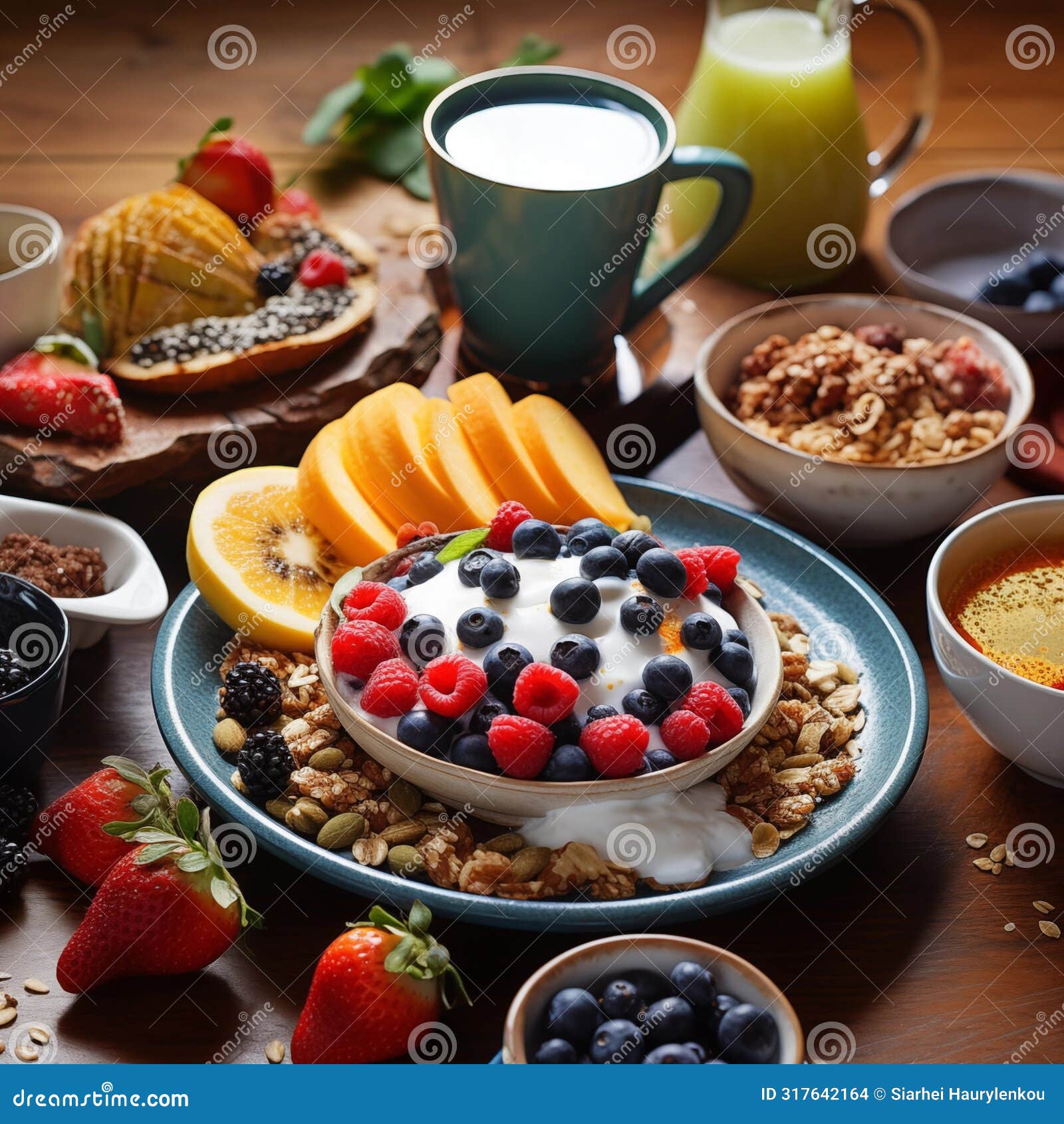 Healthy Breakfast. AI Generated Stock Illustration - Illustration of ...