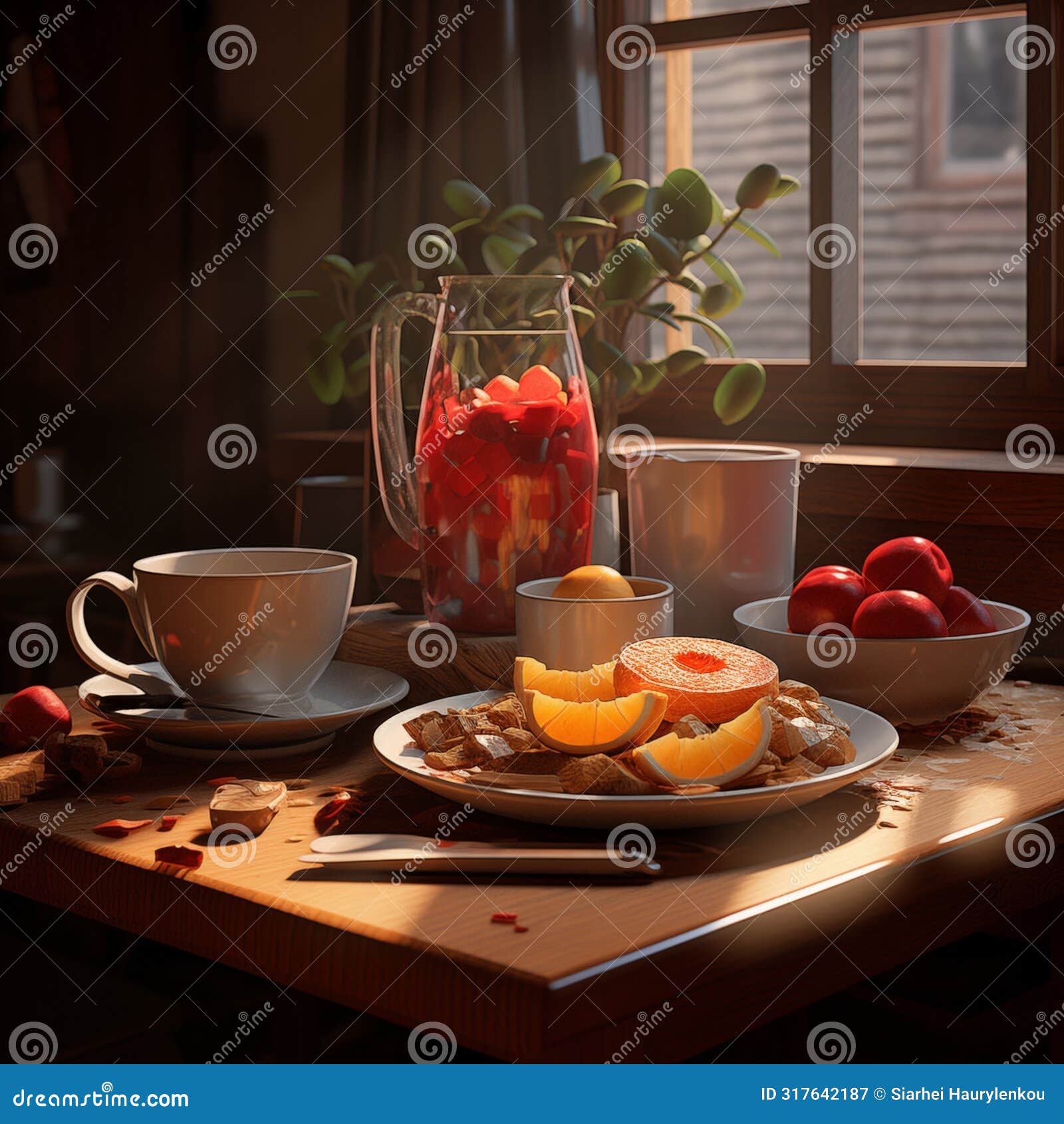 Healthy Breakfast. AI Generated Stock Illustration - Illustration of ...