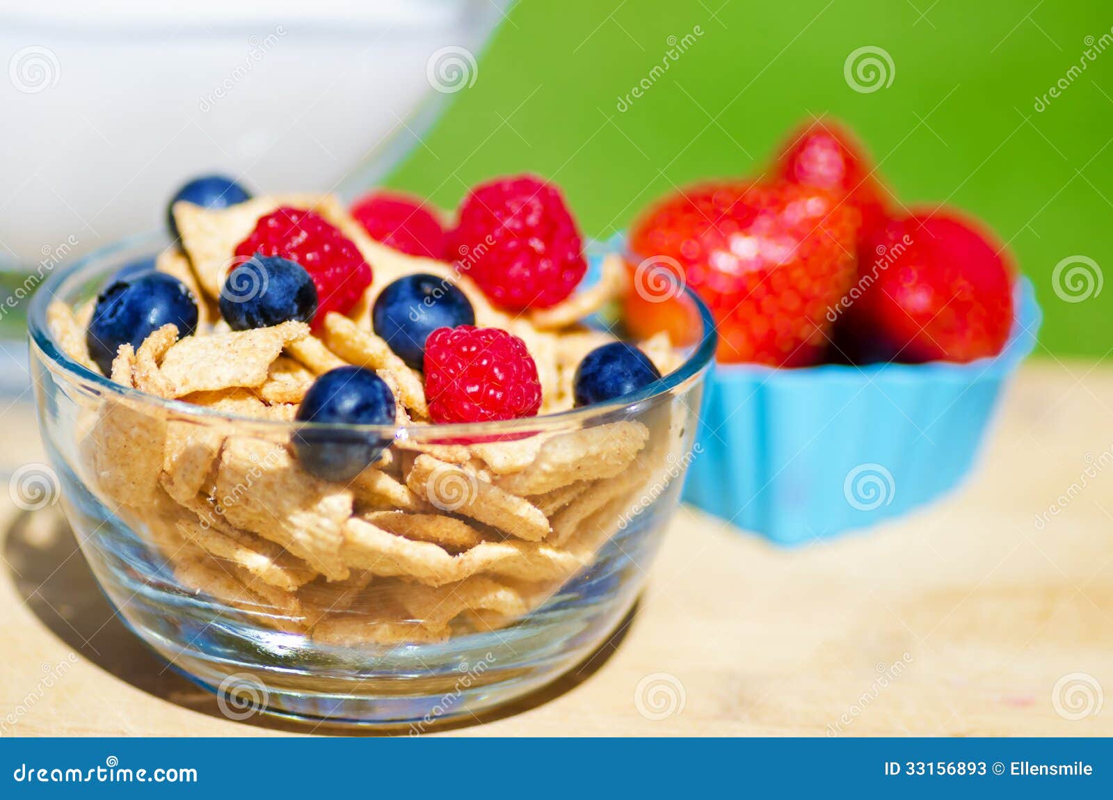 Healthy Breakfast with Cereals and Berries Stock Image - Image of ...