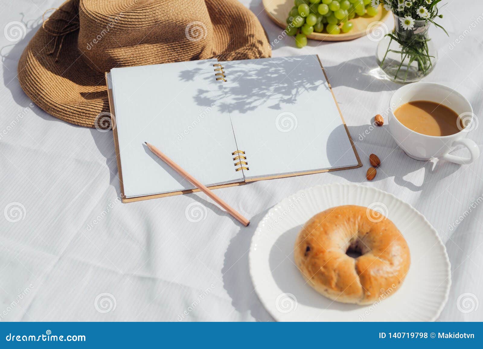 Healthy Breakfast with Coffee in Sunny Morning Stock Photo - Image of ...