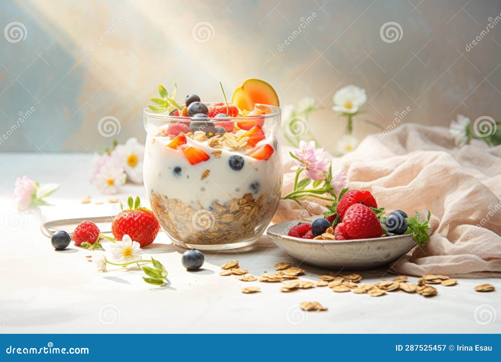 Healthy Breakfast. the Concept of Clean Proper Nutrition Stock Image ...