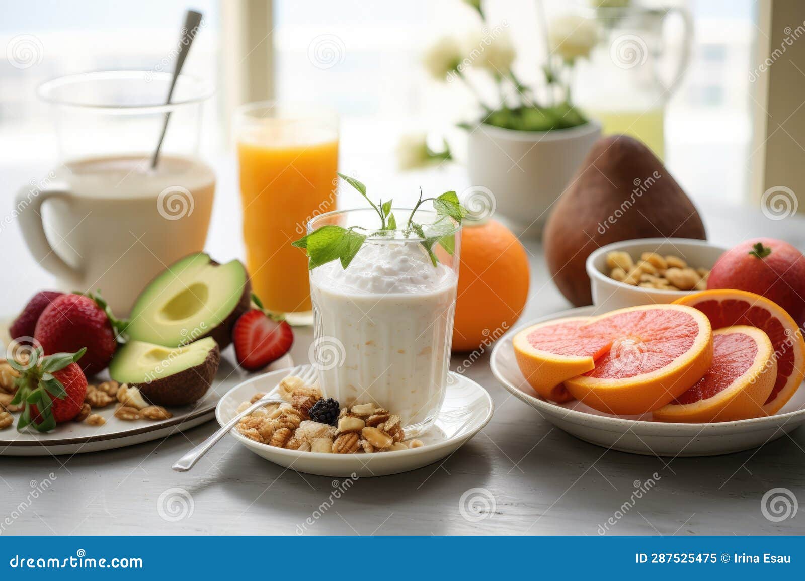 Healthy Breakfast. the Concept of Clean Proper Nutrition Stock Image ...