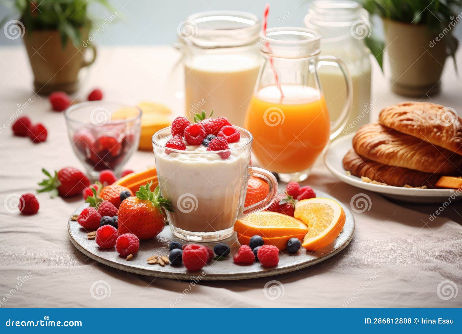 Healthy Breakfast. the Concept of Clean Proper Nutrition Stock Photo ...
