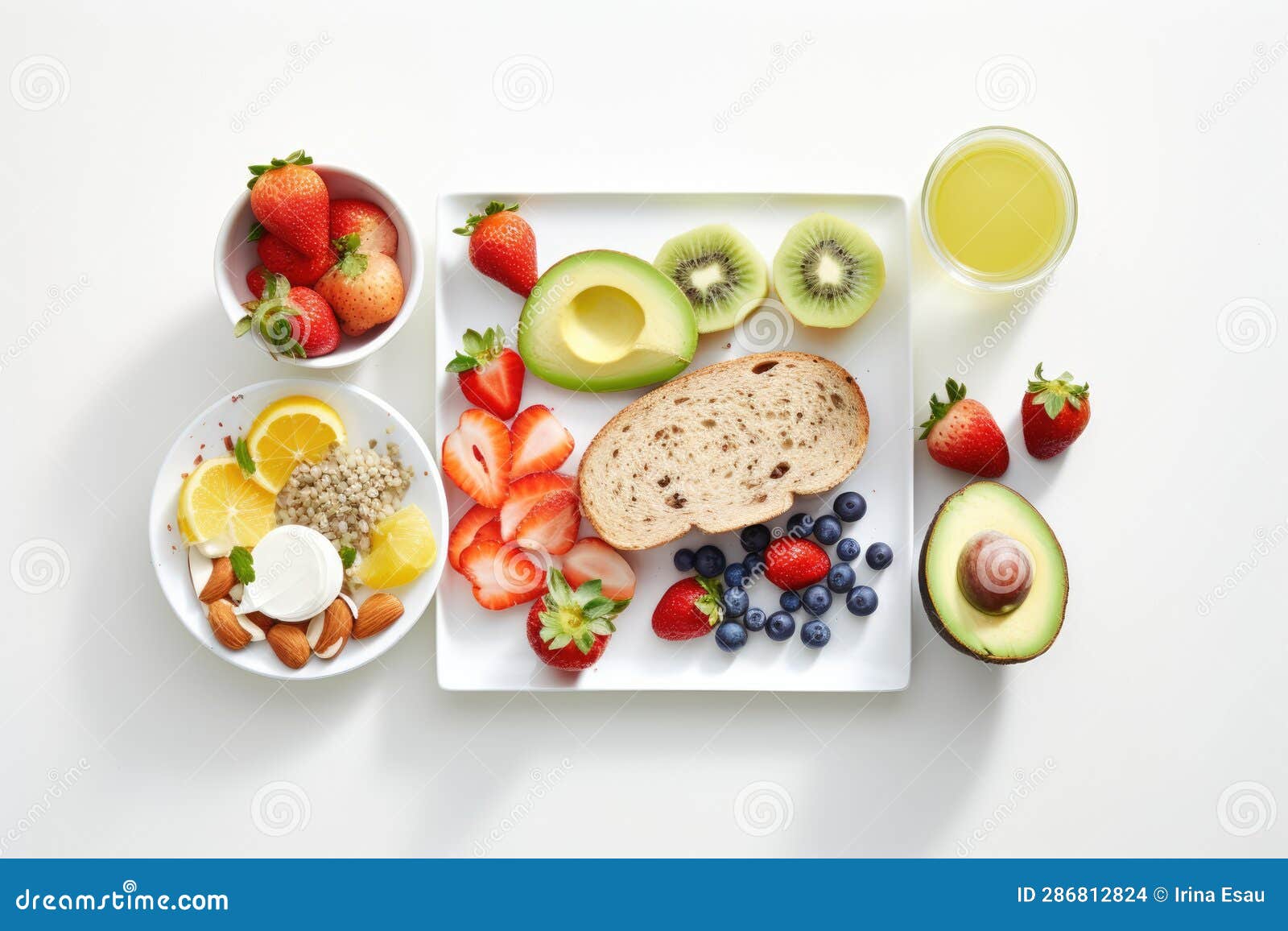 Healthy Breakfast. the Concept of Clean Proper Nutrition Stock Photo ...