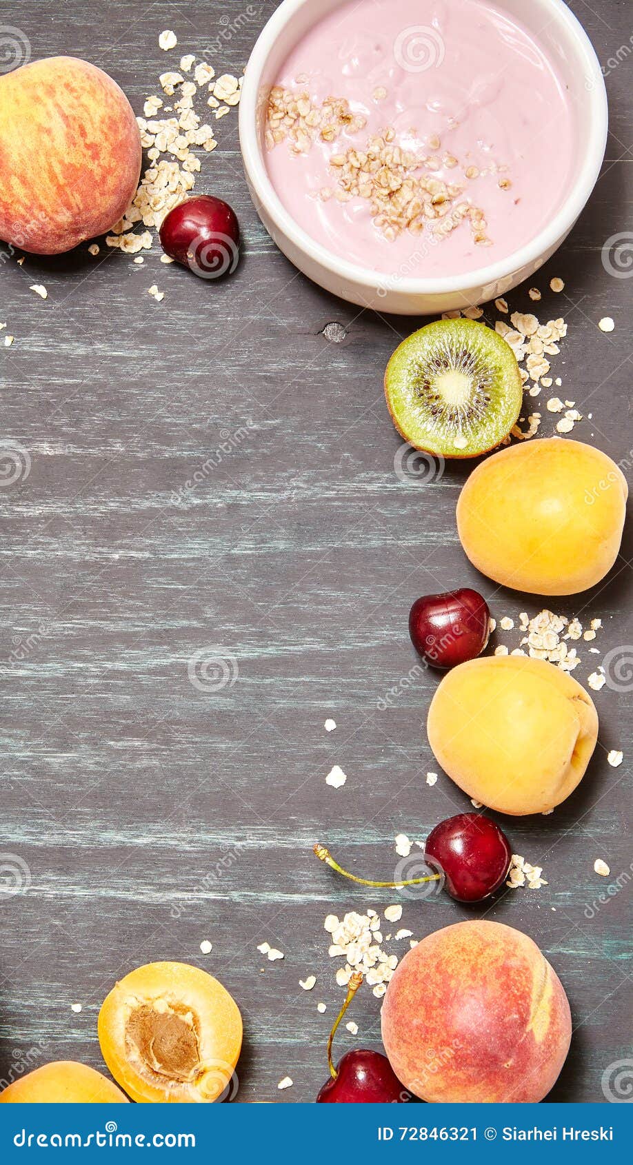 Healthy Breakfast, Frame with Space for Text Stock Image - Image of ...
