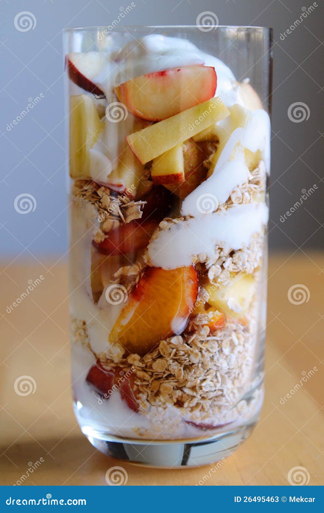 Healthy breakfast in glass stock image. Image of vertical - 26495463
