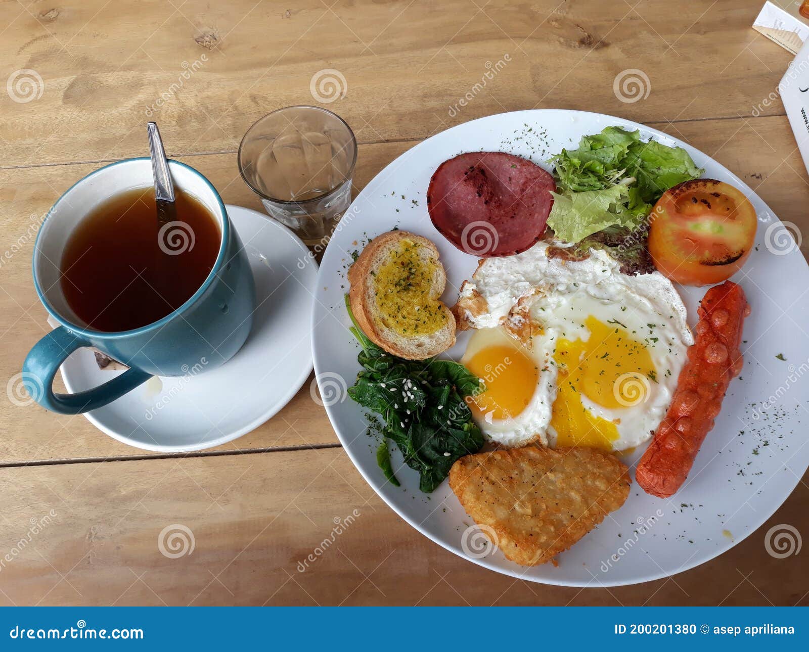 Healthy breakfast stock photo. Image of supper, cafe - 200201380