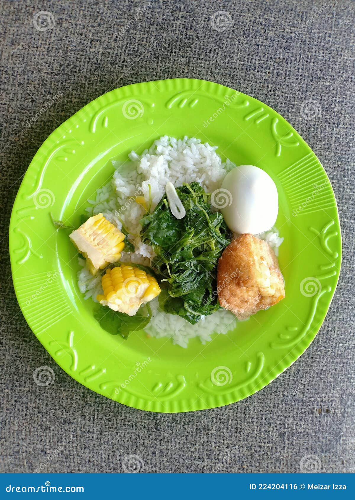 Healthy Breakfast Menu with Rice, and Egg Stock Photo - Image of menu ...