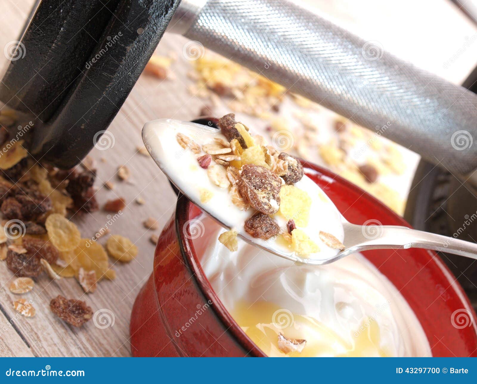 Healthy breakfast stock photo. Image of yogurt, breakfast - 43297700