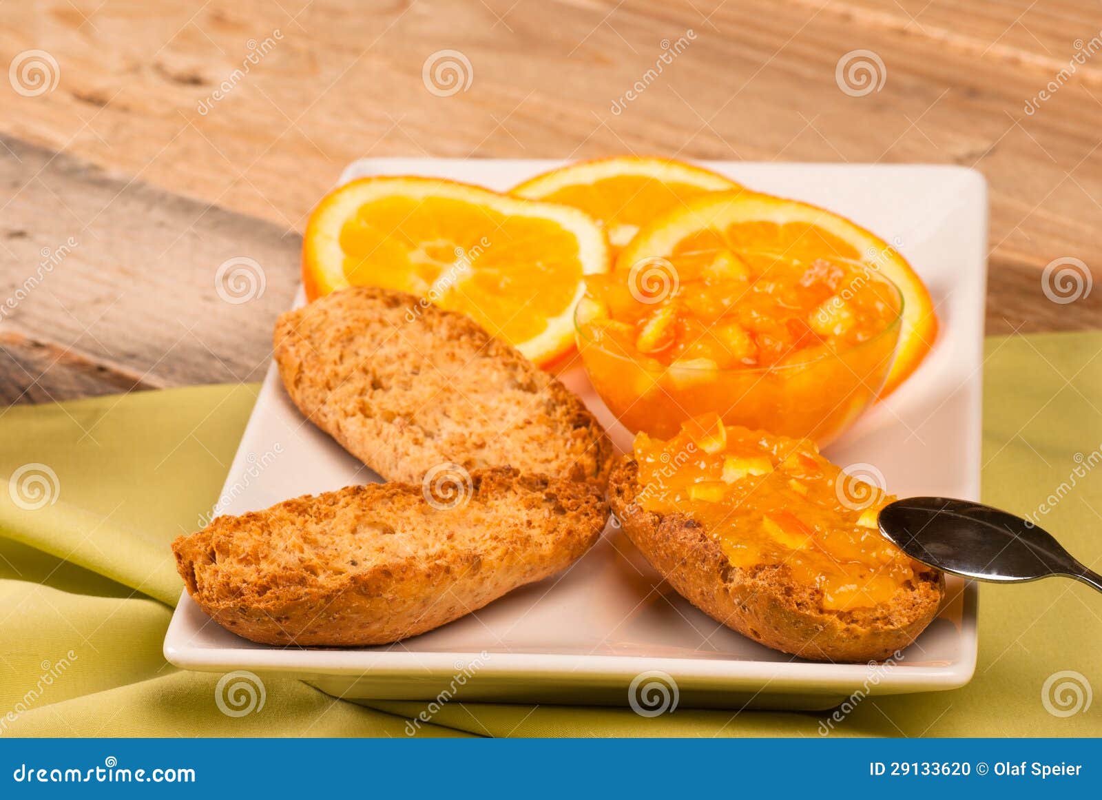 Healthy Breakfast with Orange Stock Photo - Image of ingredient ...