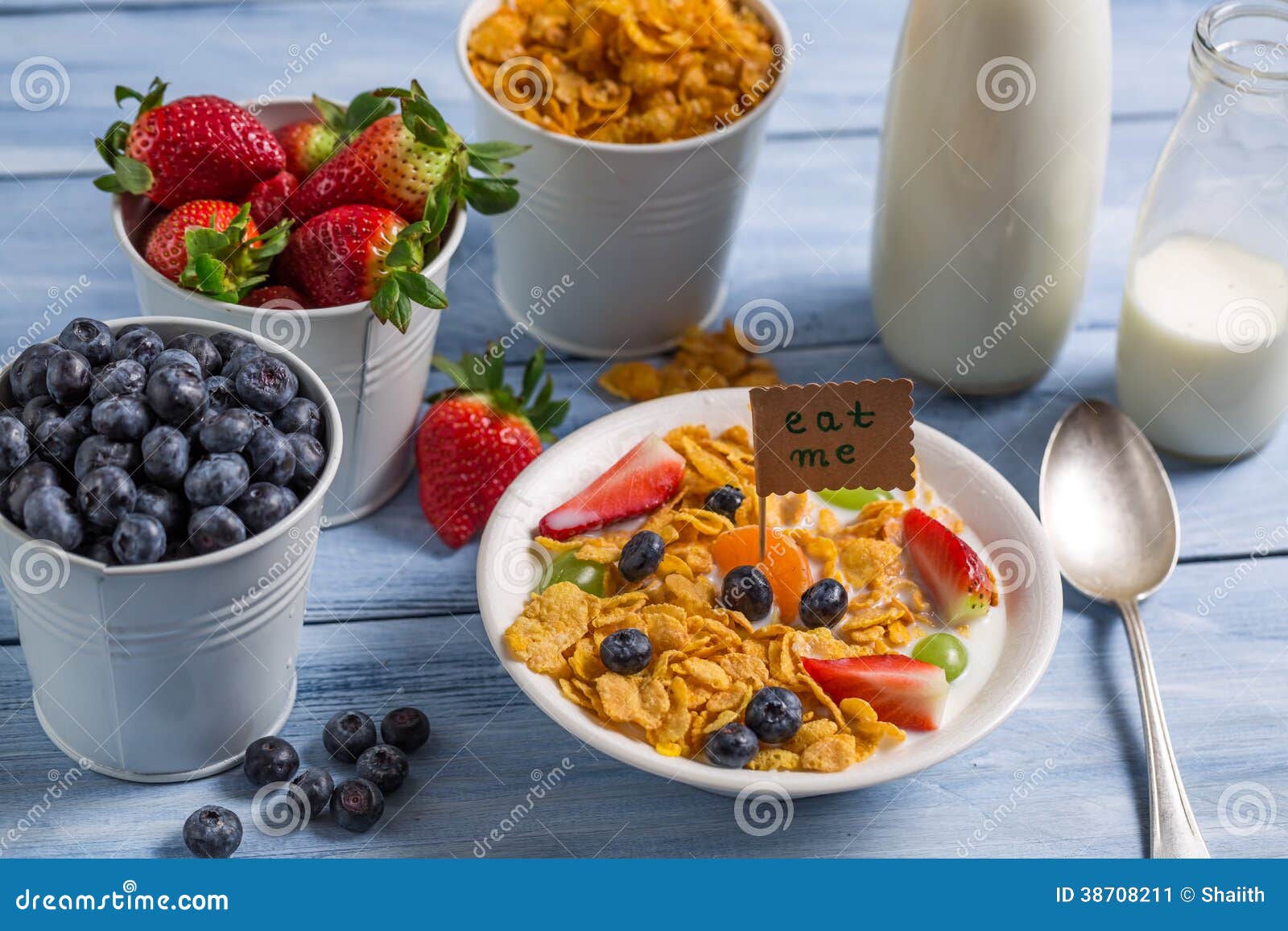 Healthy Breakfast Ready To Eat Stock Image - Image of appetizer ...