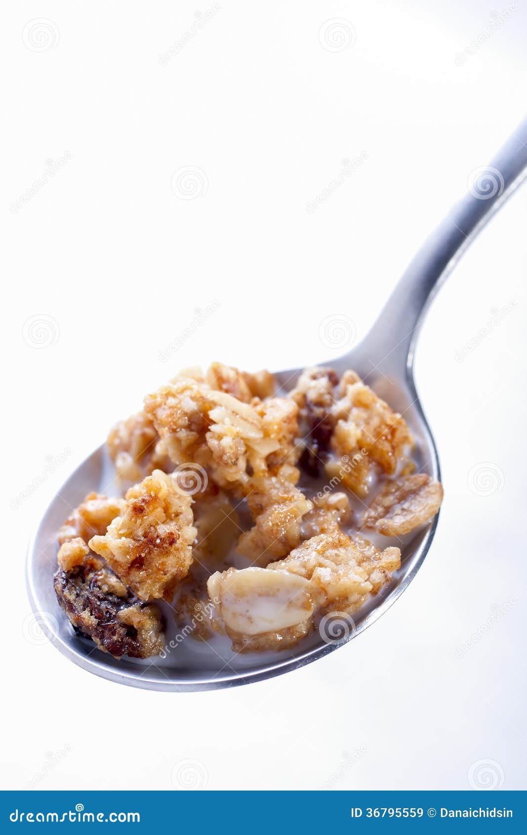Healthy Breakfast in the Spoon Stock Image - Image of meal, pouring ...