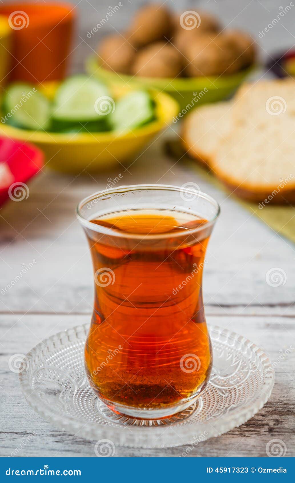 Healthy Breakfast with Tea stock image. Image of drink - 45917323