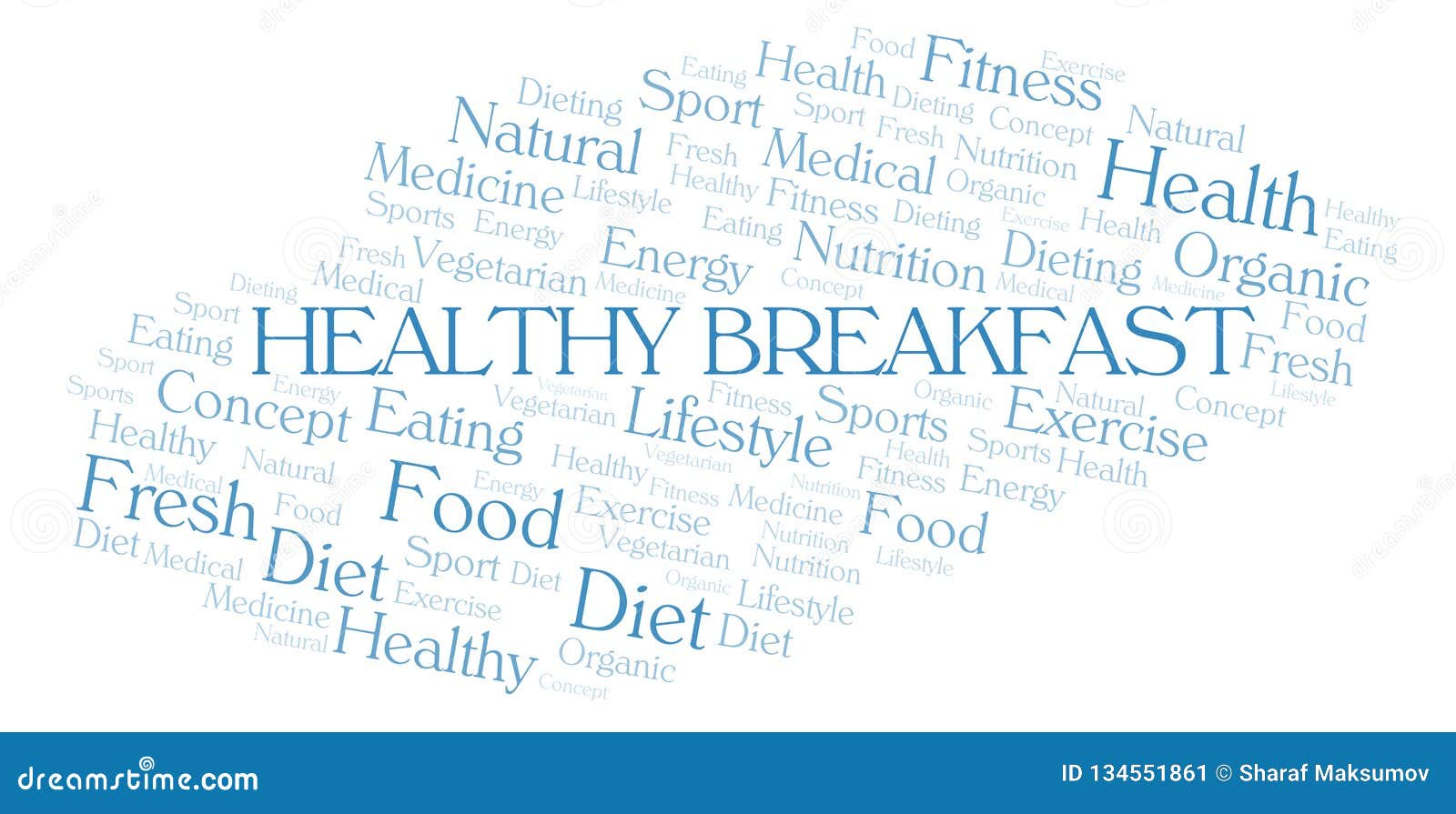 Healthy Breakfast Word Cloud Stock Illustration - Illustration of ...
