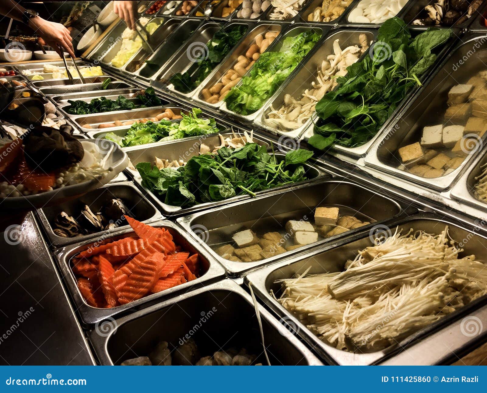 Healthy buffet line stock photo. Image of foods, healthy - 111425860