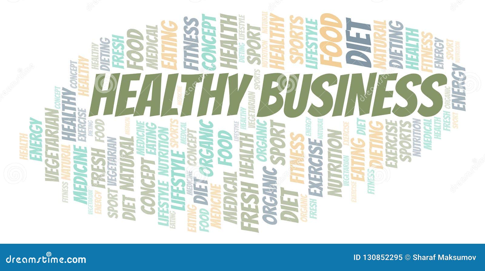 Healthy Business Word Cloud. Stock Illustration - Illustration of ...