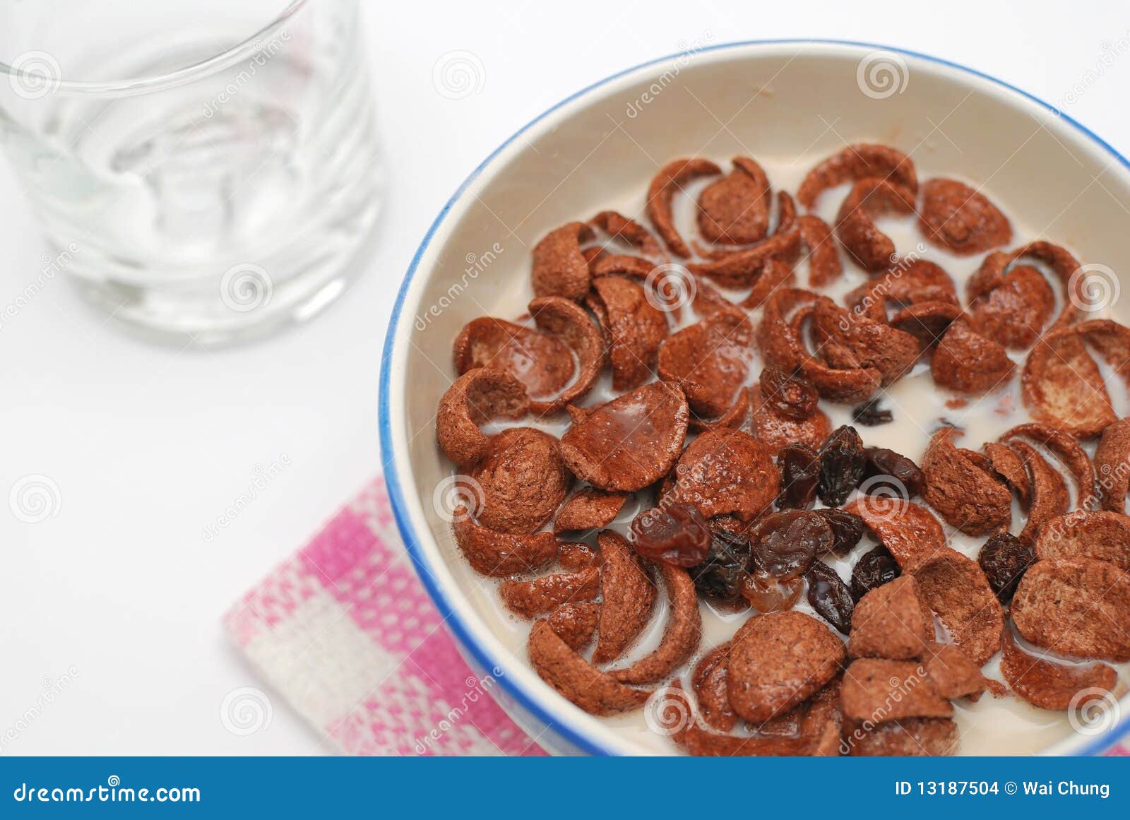Healthy Cereal Topped with Raisins Stock Photo - Image of nutrition ...