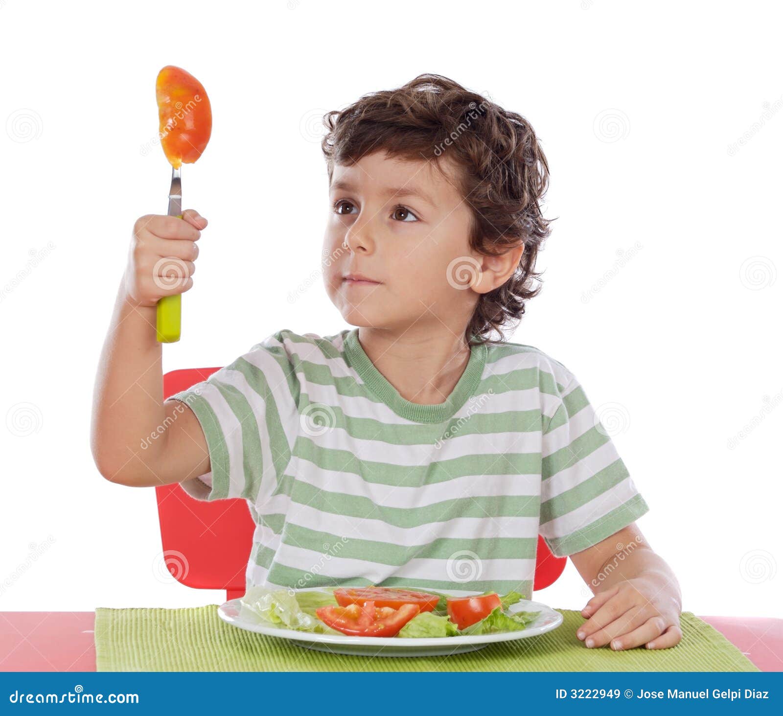 Healthy child eating stock image. Image of happy, diet - 3222949