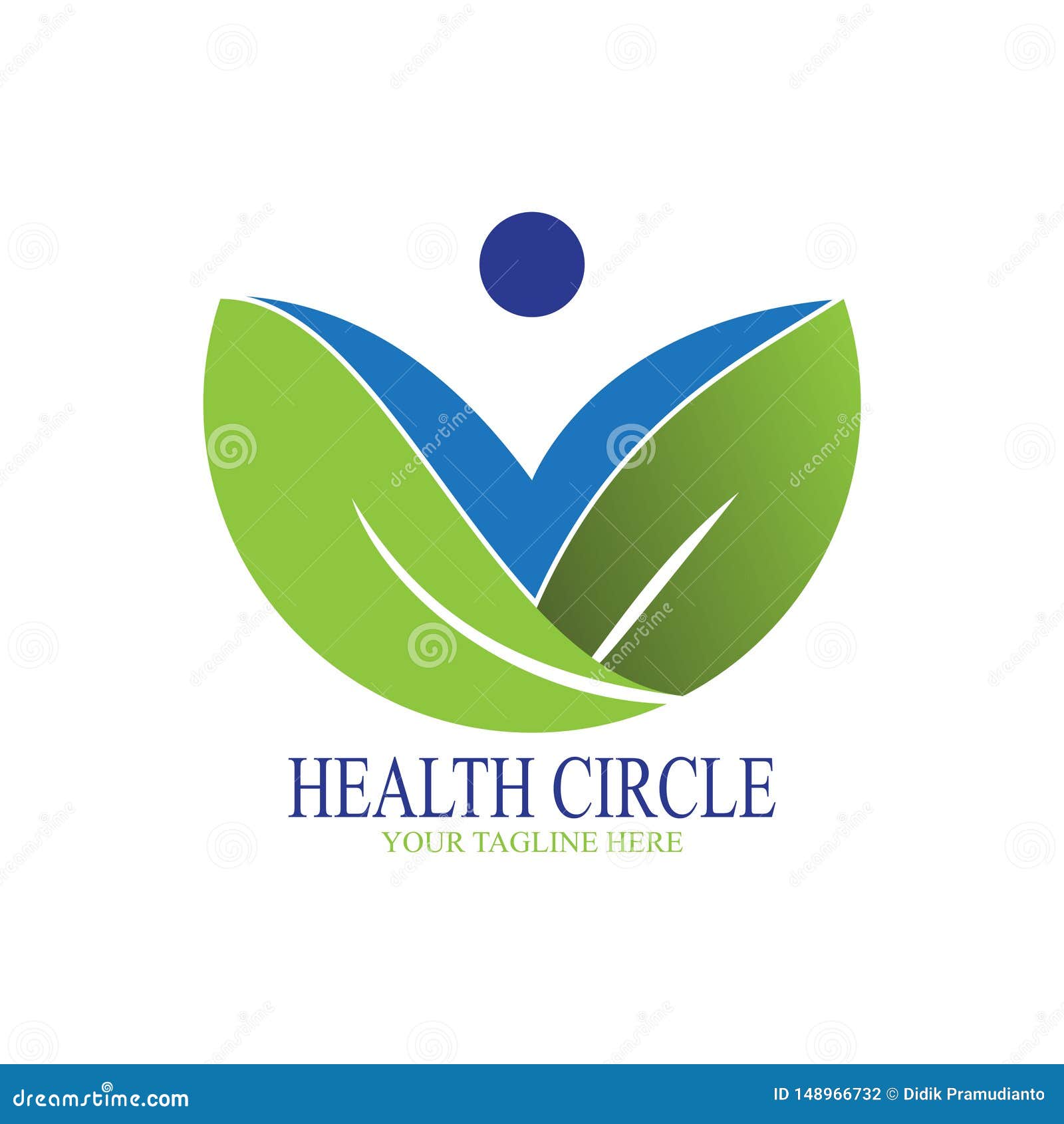 Healthy Circle Logo with Abstract People Stock Vector - Illustration of ...