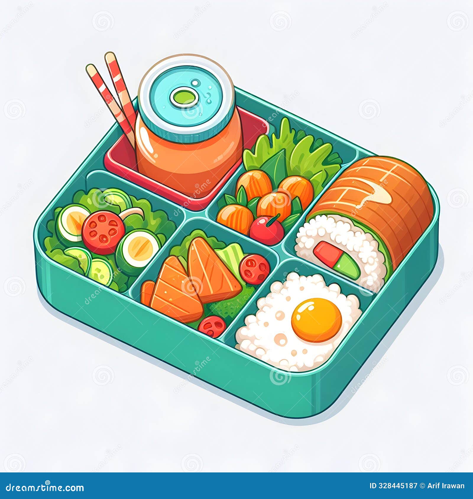 Healthy and Clean Lunch Box for School Kids Menu Stock Illustration ...