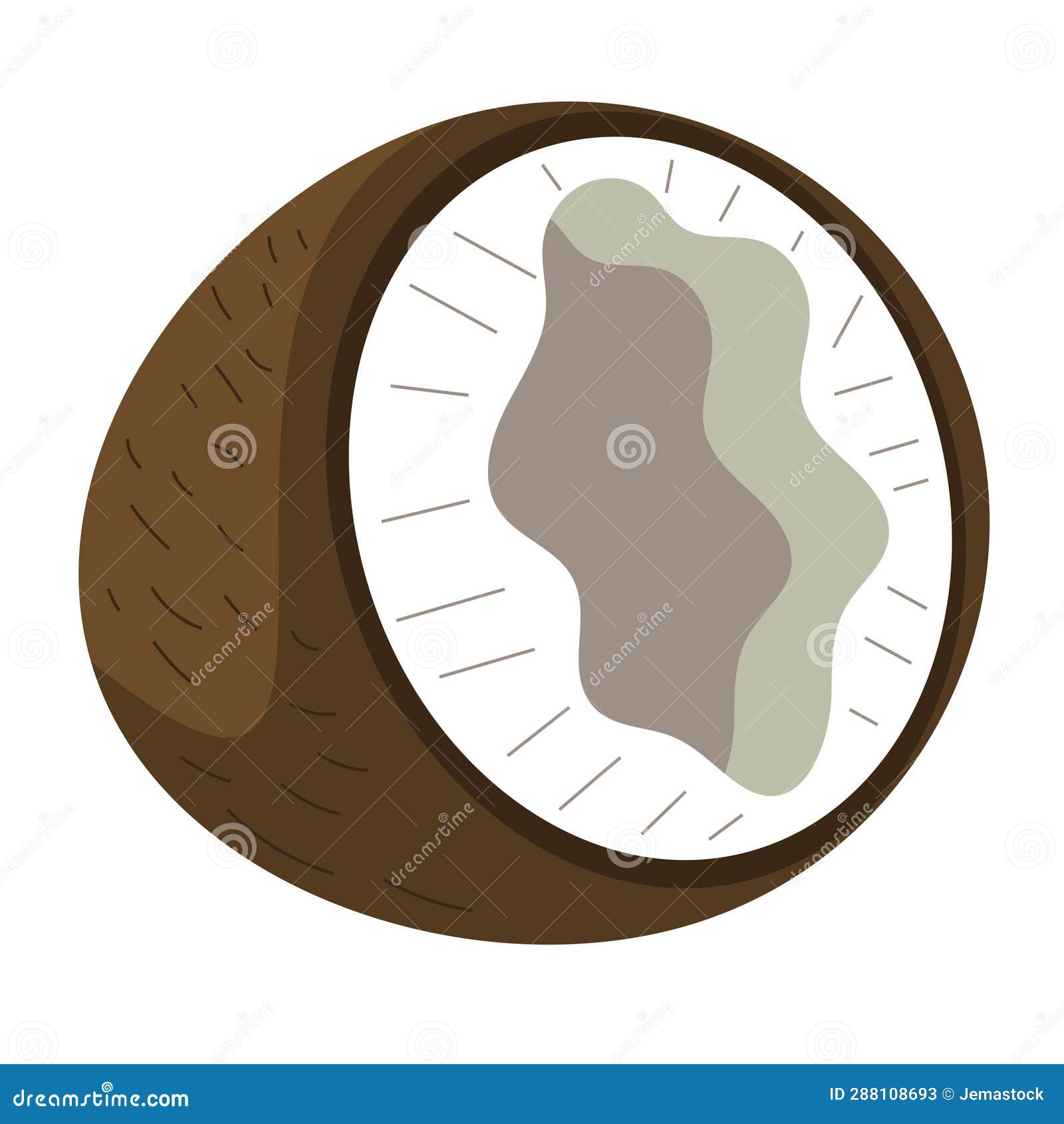 Healthy coconut design stock illustration. Illustration of ripe - 288108693