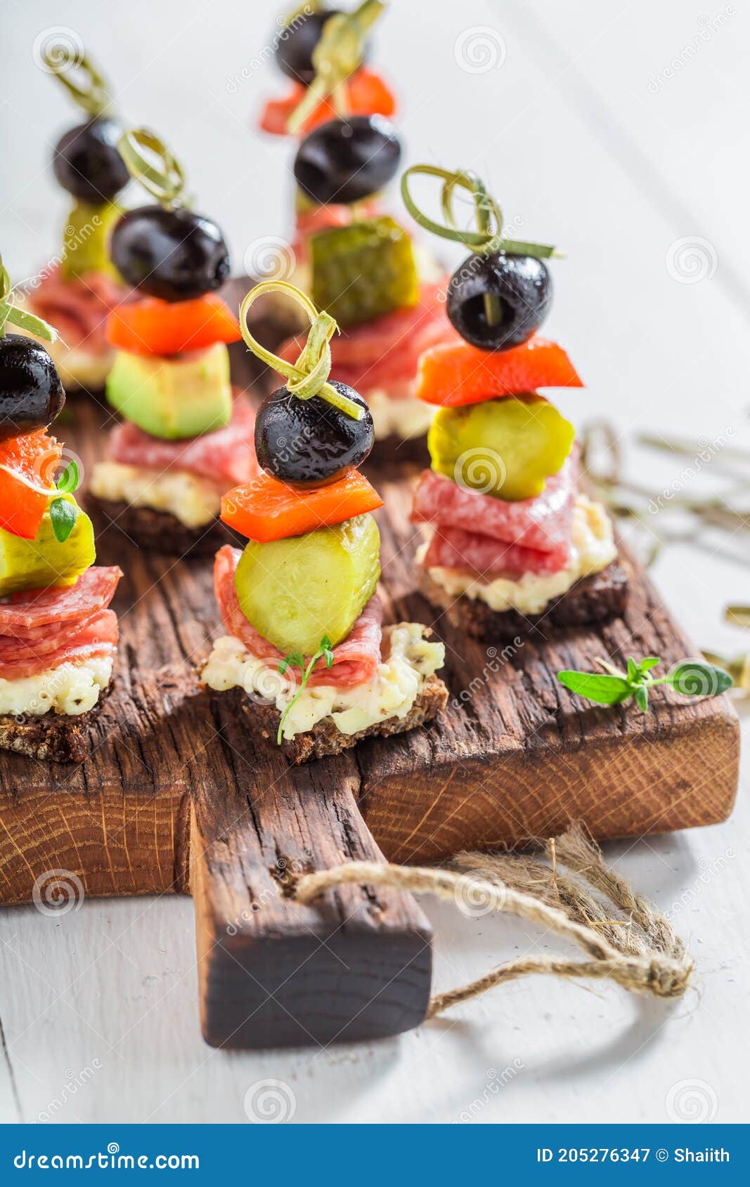 Healthy Cold Snacks Made of Fresh Ingredients for Party Stock Image ...