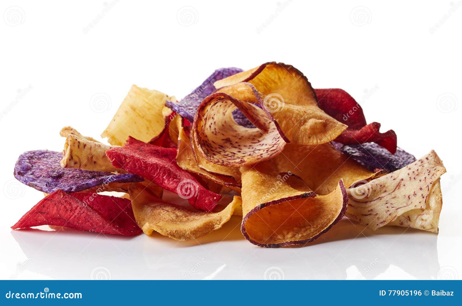 Healthy Colorful Vegetable Chips Stock Photo - Image of junk, rustic ...