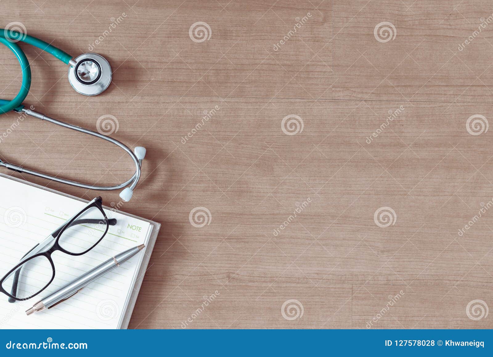 Healthy Concept, Doctor`s Table Layout Workspace Stock Photo - Image of ...