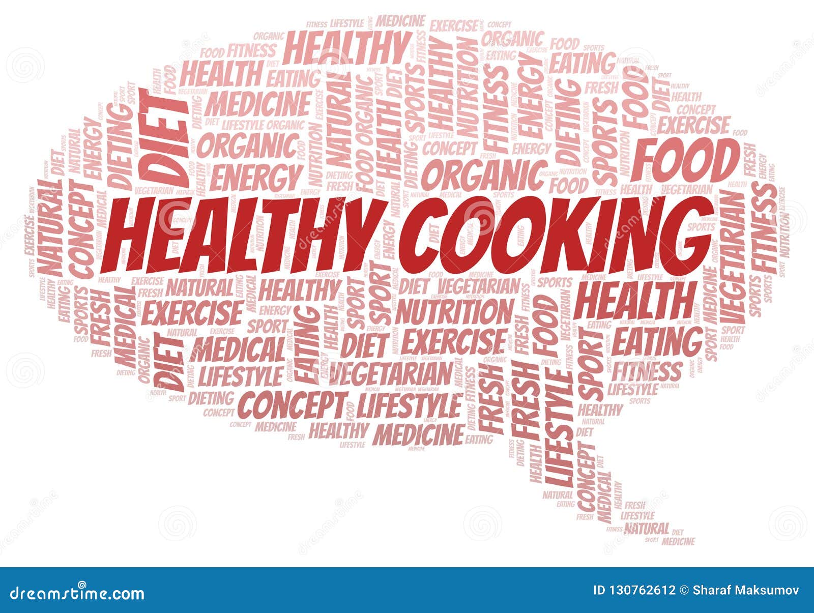 Healthy Cooking Word Cloud. Stock Illustration - Illustration of word ...