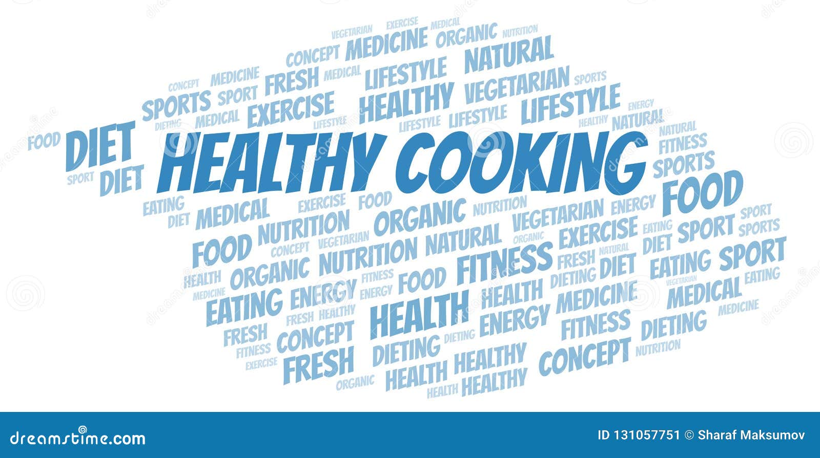 Healthy Cooking Word Cloud. Stock Illustration - Illustration of text ...