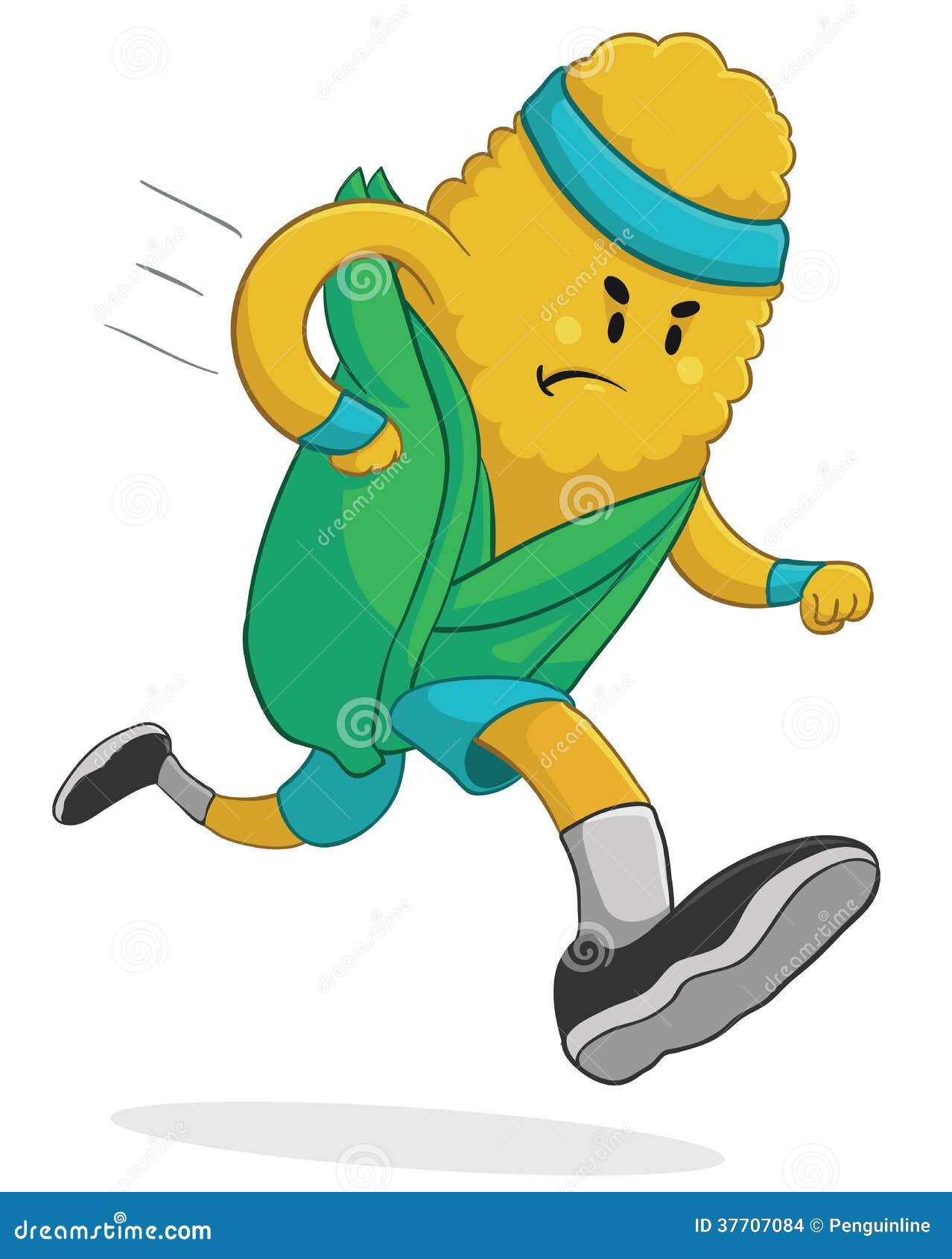 Healthy Corn Running stock vector. Illustration of vegetarian - 37707084