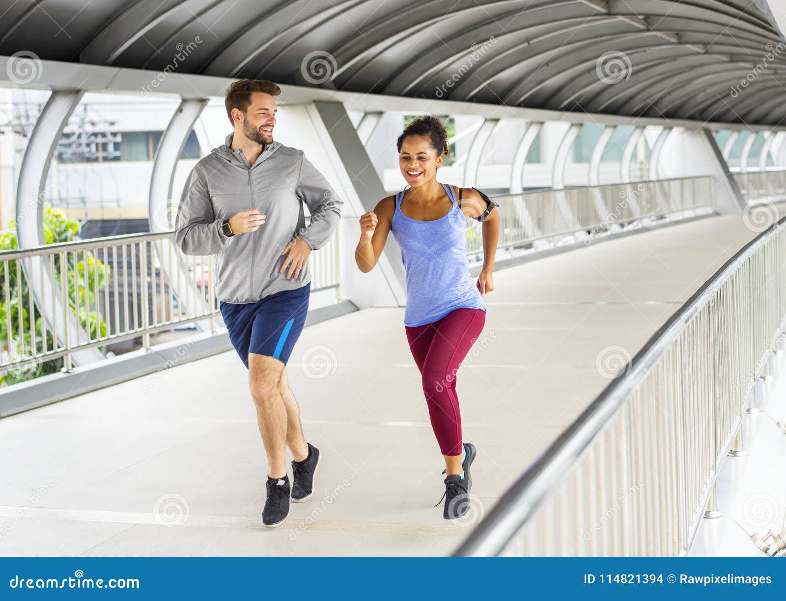 Healthy Couple Working Out Together Stock Photo - Image of wellness ...