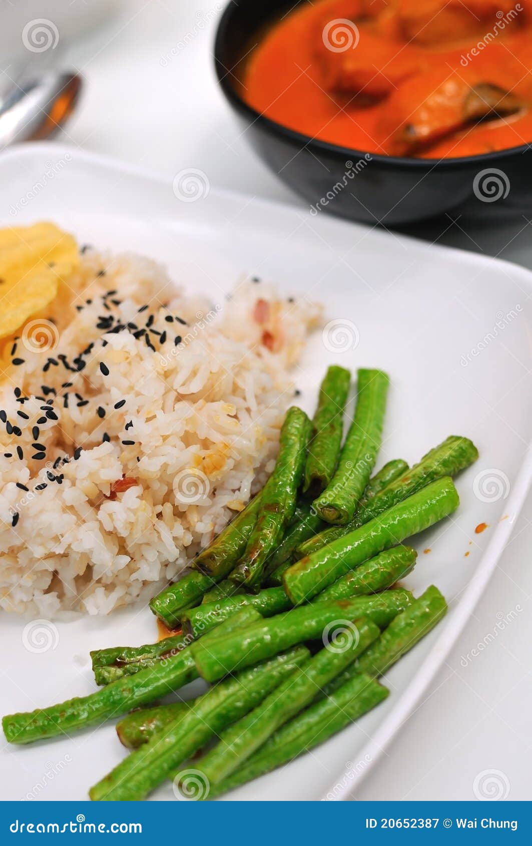 Healthy curry rice set stock image. Image of spicy, vegetable - 20652387