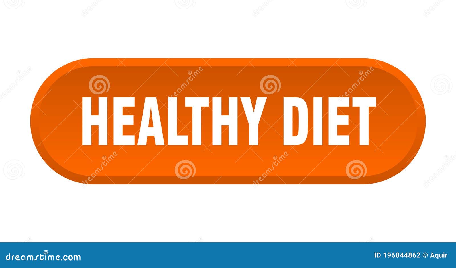 Healthy Diet Button. Rounded Sign on White Background Stock Vector ...