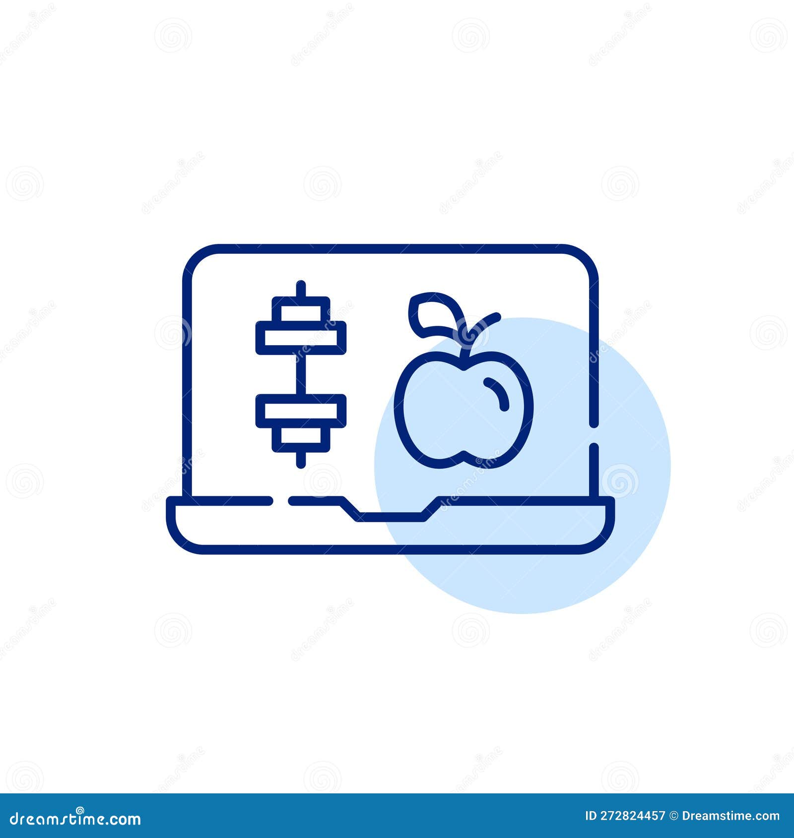 Healthy Diet and Exercise Routine App. Pixel Perfect, Editable Stroke ...