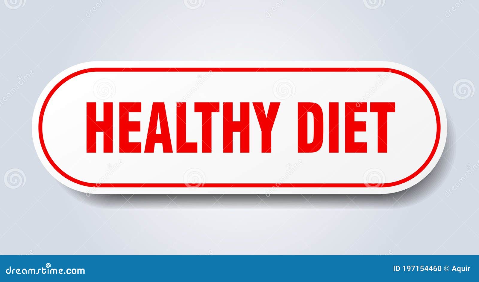 Healthy Diet Sign. Rounded Isolated Button. White Sticker Stock Vector ...