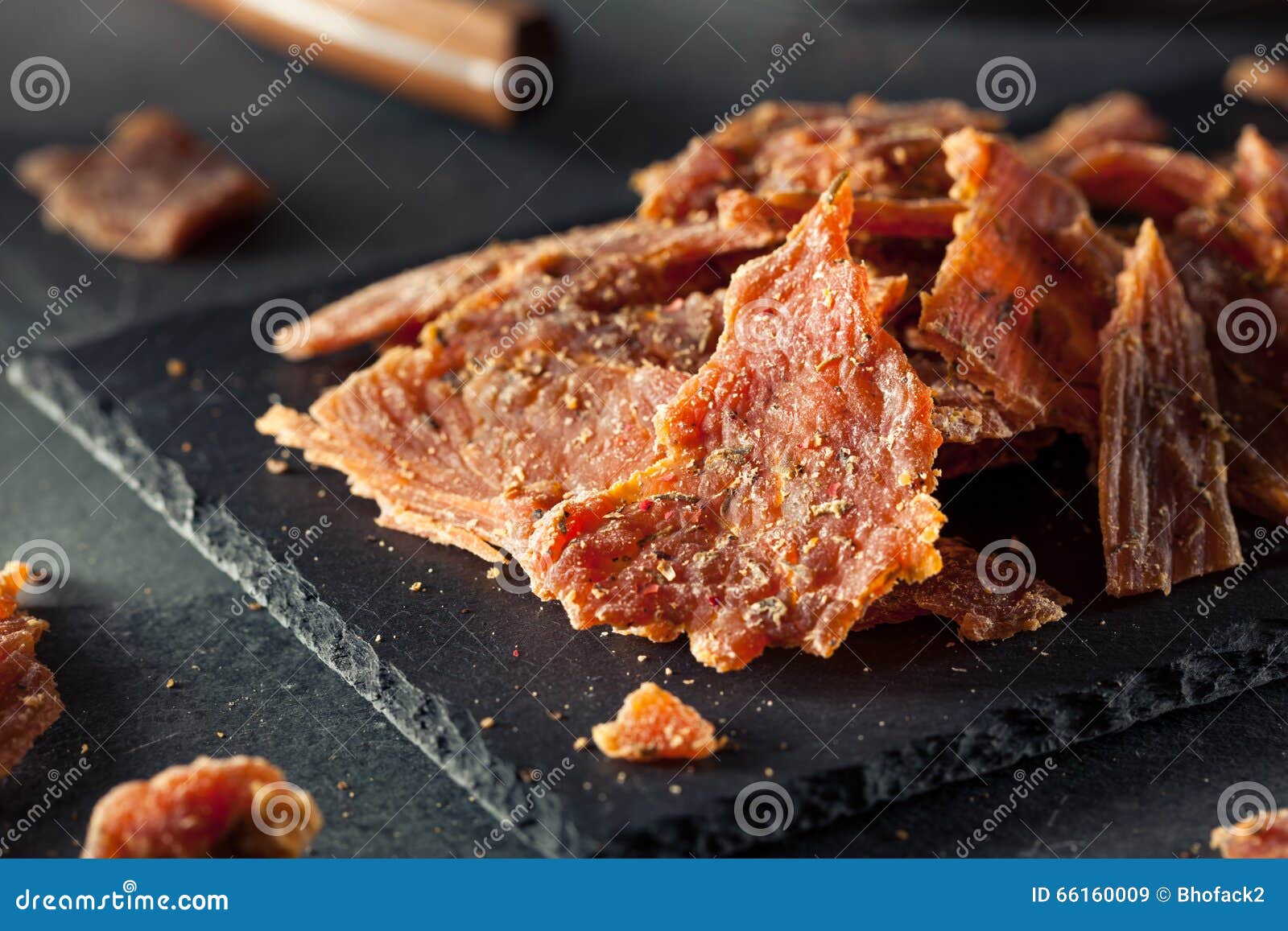 Healthy Dry Turkey Jerky stock image. Image of dried - 66160009