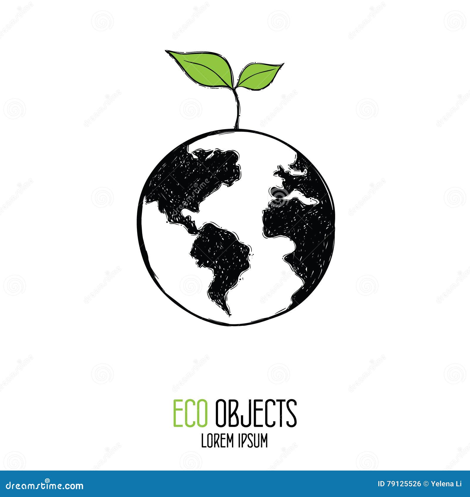Healthy Earth. Eco label stock vector. Illustration of label - 79125526
