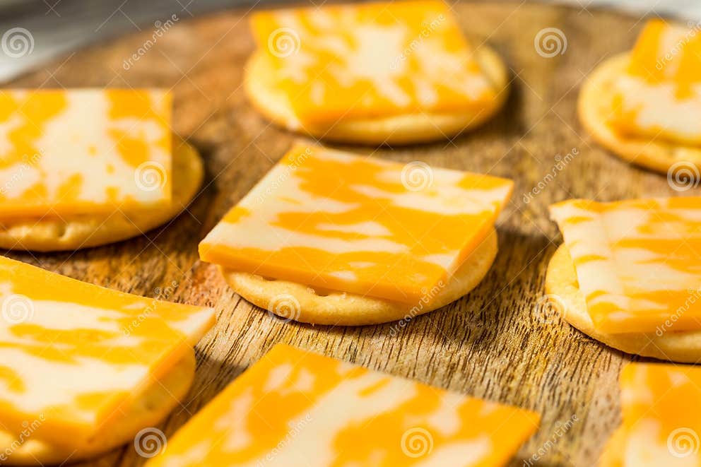 Healthy Easy Cheese and Crackers Stock Photo - Image of crunchy, crispy ...
